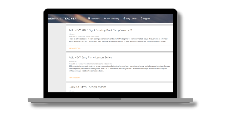 Web Piano Teacher – Learn The Piano With Shawn Cheek